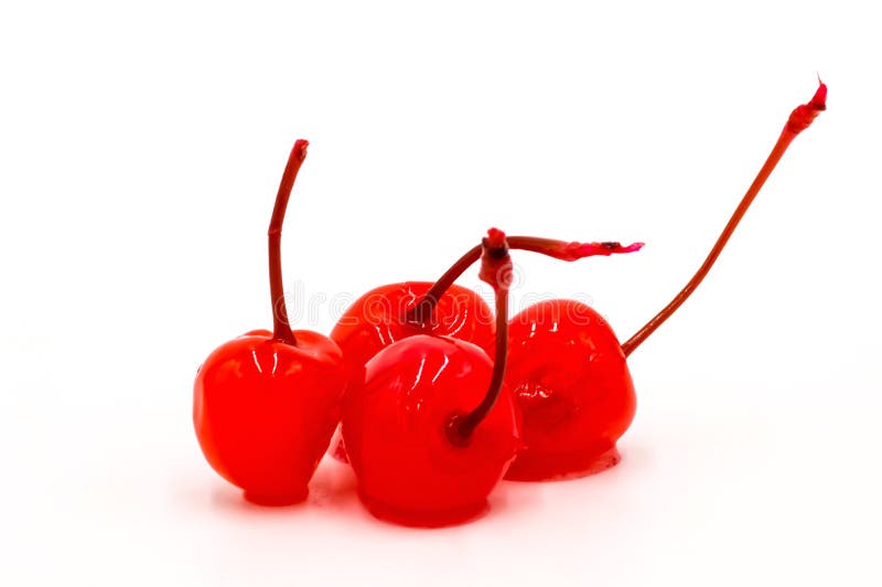 Group of Four Candied Cherries Stock Image - Image of dehydrated, heap ...