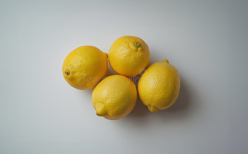 Group of Four Fresh Lemons stock illustration. Illustration of healthy ...