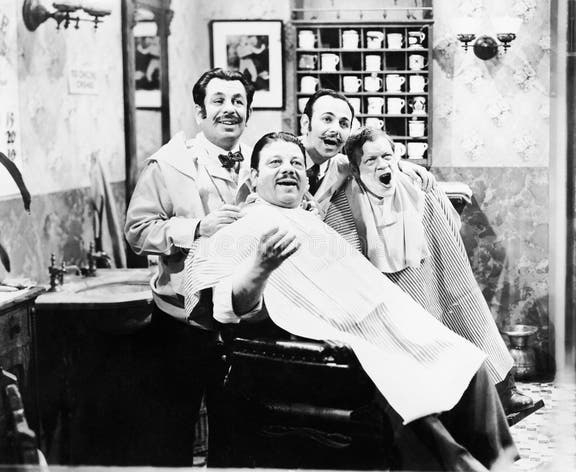 Group of Four Men at a Barber Shop Singing Stock Image - Image of ...