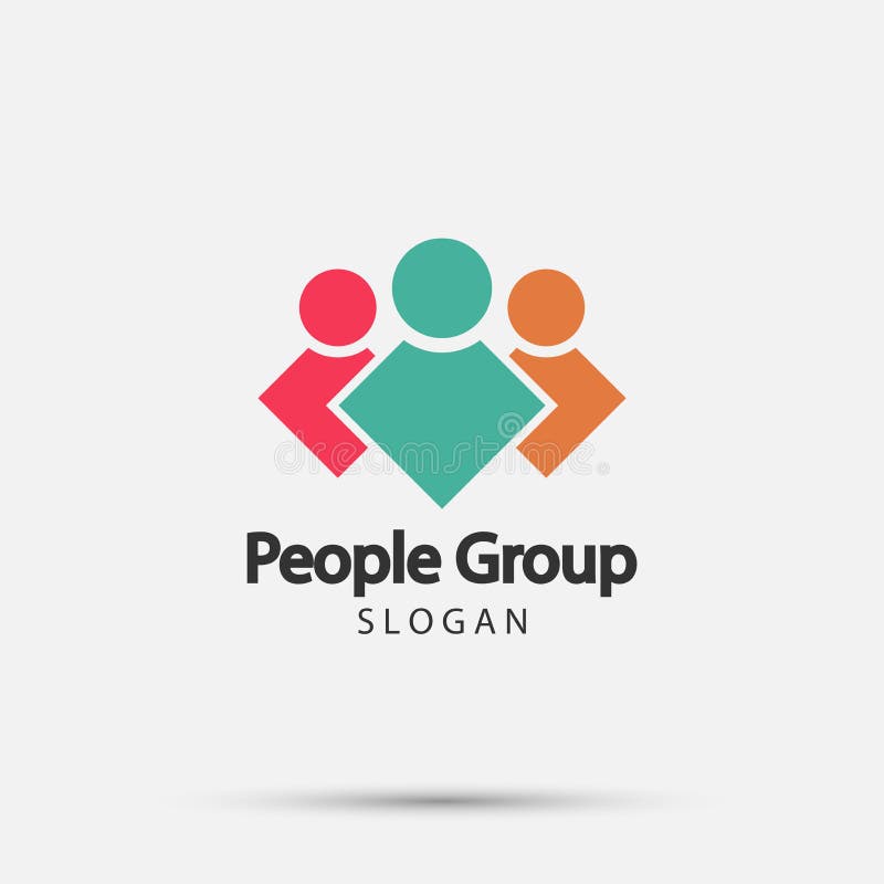 Group Four People Logo,Teamwork Icon.vector Illustrator Stock Vector ...