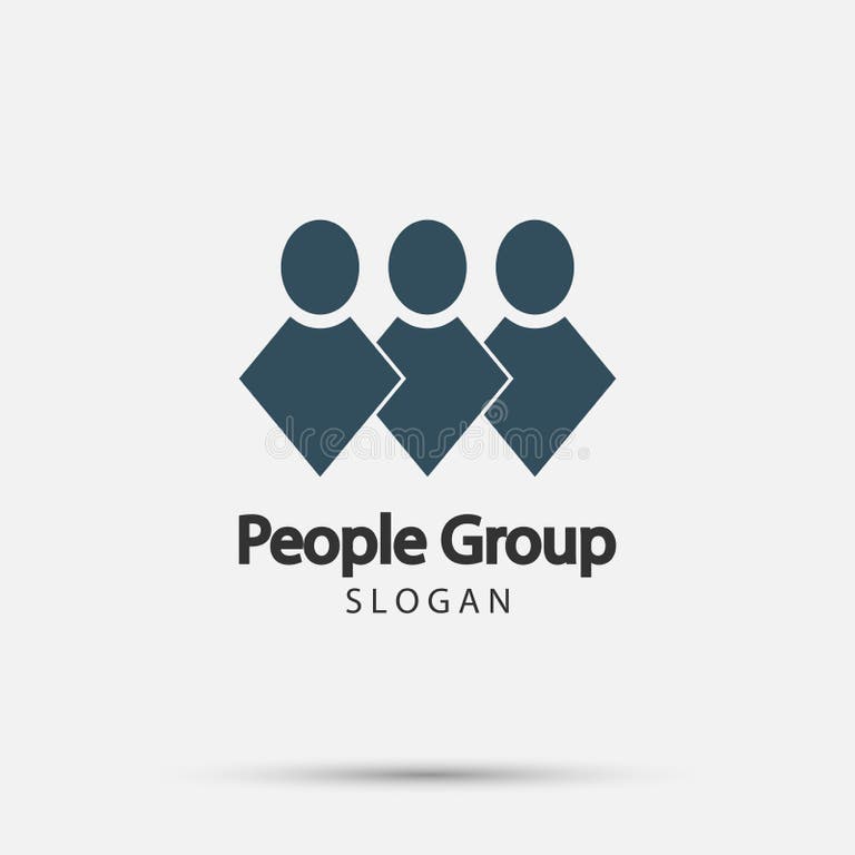 Group Four People Logo,Teamwork Icon.vector Illustrator Stock Vector ...