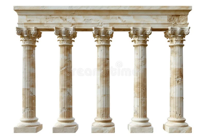 A Group of Four Pillars with Clocks on Each, Providing a Sense of Time ...
