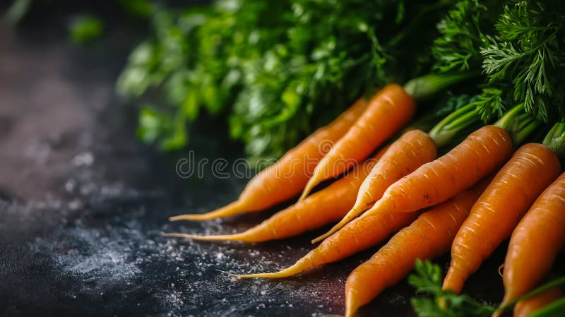 A Group of Fresh, Carrots Arranged on a Background. Stock Illustration ...