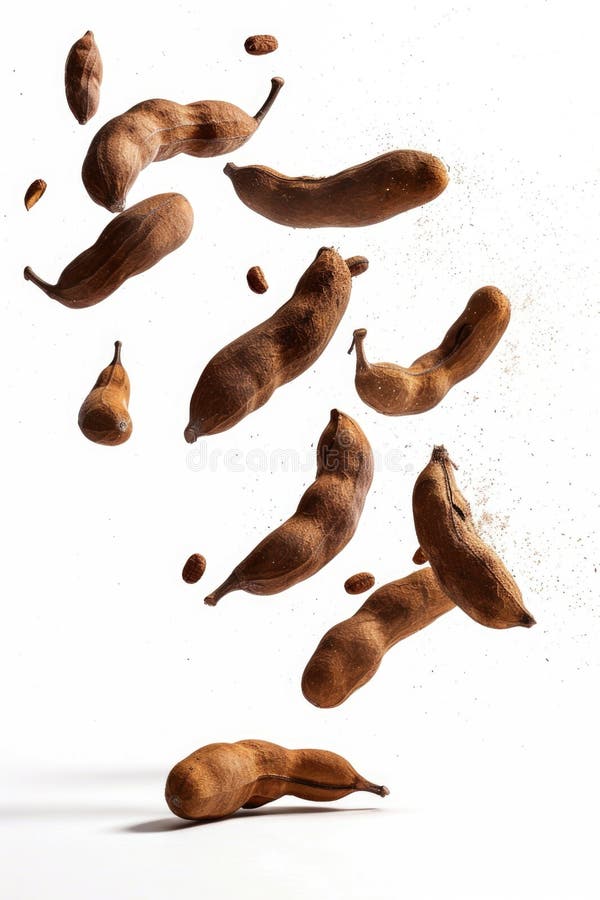 A Group of Fresh Fruits Falling Off a White Surface Stock Image - Image ...