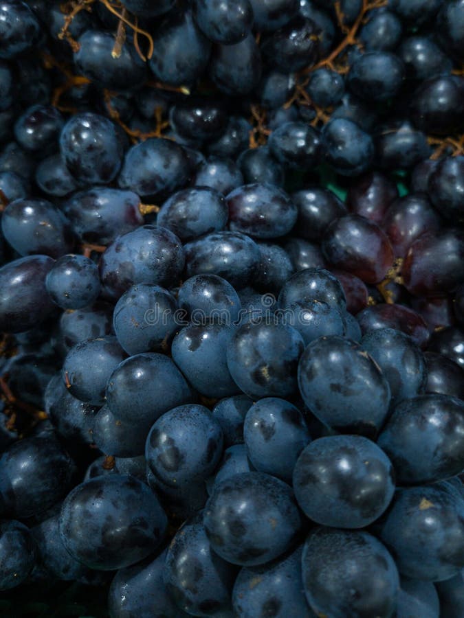 A Group of Fresh Grapes on Display. Stock Image - Image of appetizer ...