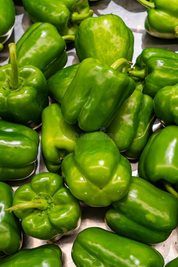A Group of Fresh Green Capsicum Annuum Stock Image - Image of jalapeno ...