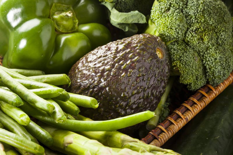 Group of Fresh Organic Assorted Green Vegetables Stock Image - Image of ...