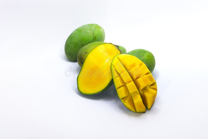 A Group of Fresh Ripe Mango is Ready To Eat Isolated on White ...