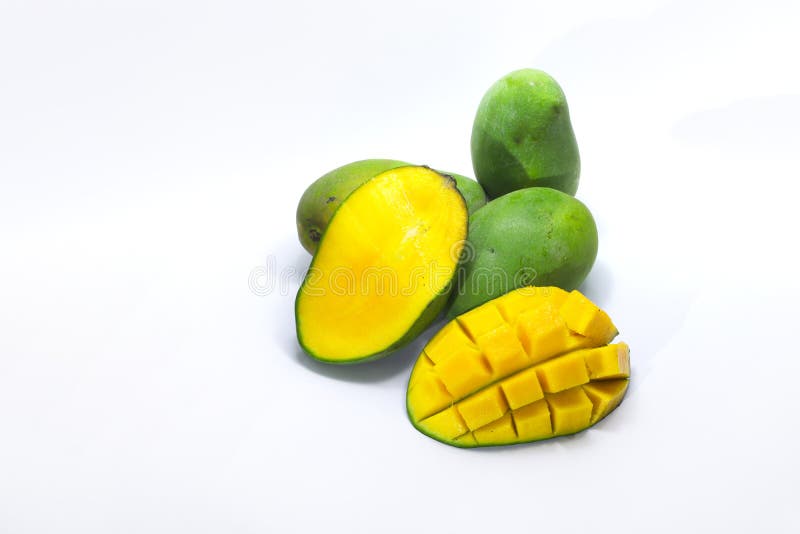 Mango Ready To Eat Isolated White Stock Photos - Free & Royalty-Free ...