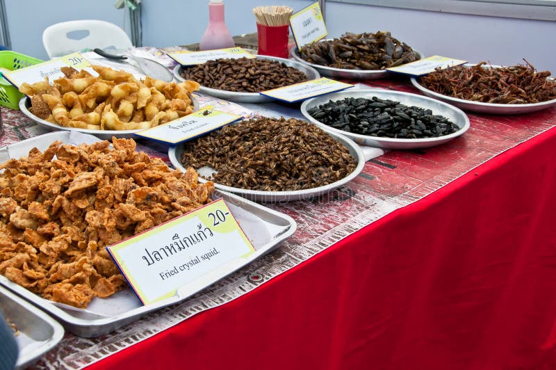 Insects Sold As Snacks in Thailand Stock Photo - Image of thailand ...