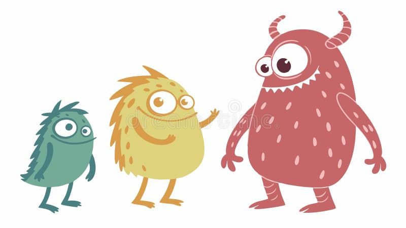 Group of Friendly Monsters, Playful Characters, Vector Design ...