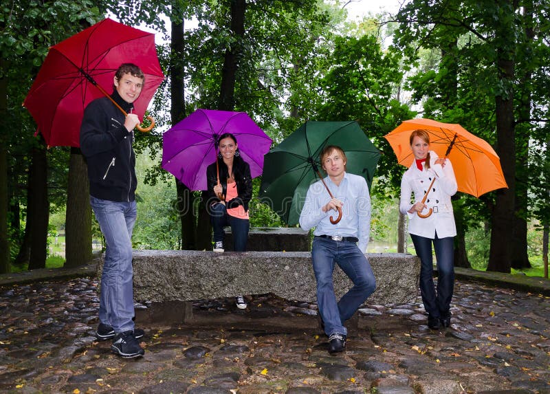 479 Group People Under Umbrella Stock Photos - Free & Royalty-Free ...
