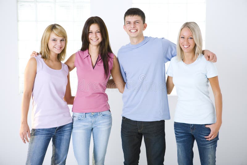 Group of friends stock image. Image of lifestyle, front - 6448525
