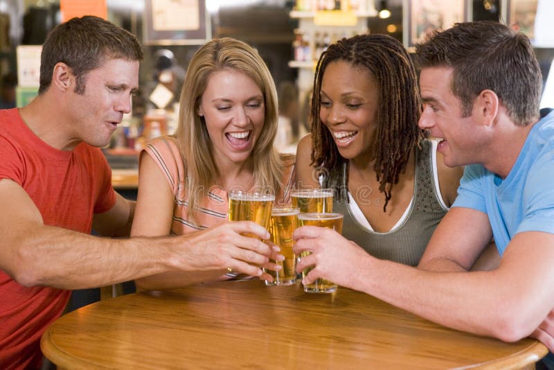 Group of Friends in Bar stock image. Image of friendship - 4789115