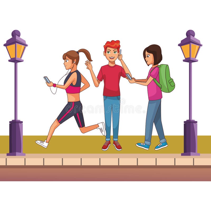 Group of friends cartoon stock vector. Illustration of handsome - 140681361