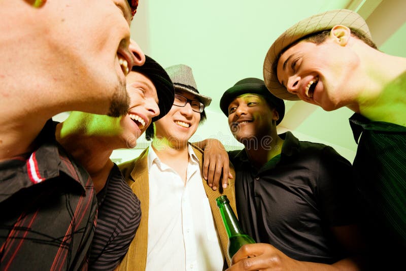 Group of Friends Celebrating a Party Stock Photo - Image of beverage ...