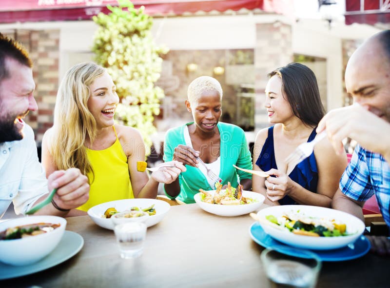 Group Friends Chilling Talking Holiday Concept Stock Photo - Image of ...