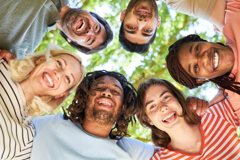 Group of Friends in a Circle during a Team Building Exercise Stock ...