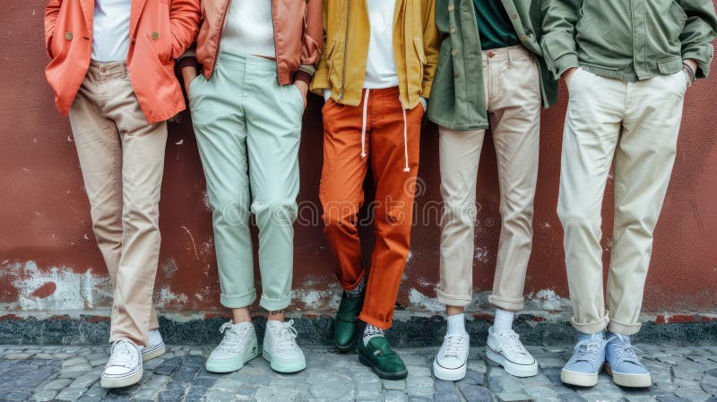 A Group of Friends Dressed Casually in Leisure Suits for a Weekend ...