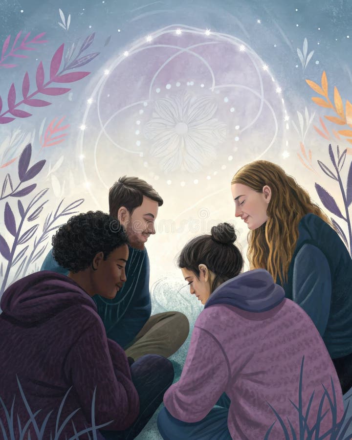 A Group of Friends Engage in a Circle Sharing Experiences and Feelings ...