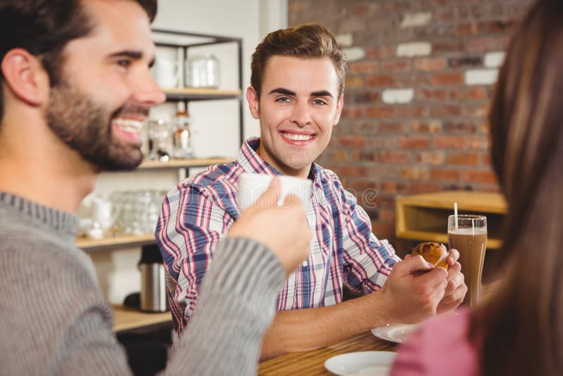 Group of Friends Enjoying a Breakfast Stock Image - Image of dark ...