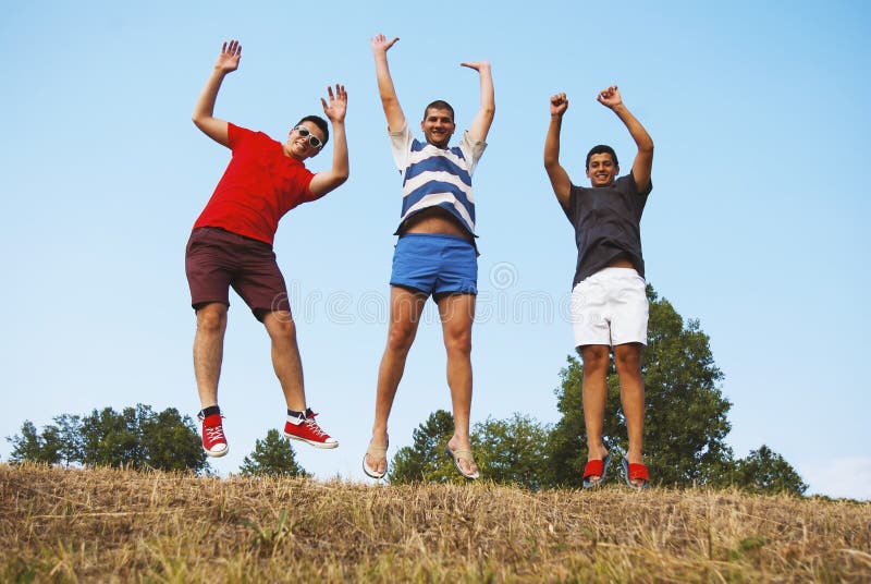 Group of Friends Huging Together and Have Fun Outdoor Stock Image ...