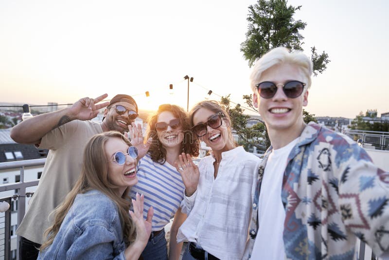 Group of Friends Spending Time Together at the Party Stock Image ...