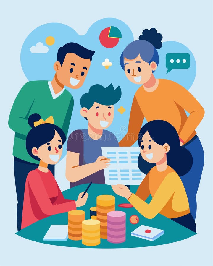 A Group of Friends Having a Budgeting Game Night Challenging Each Other ...