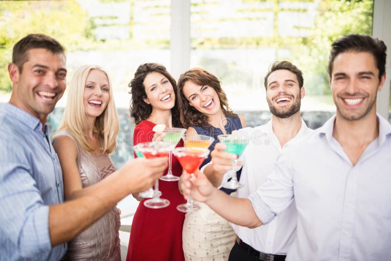 Group of Friends Having Cocktail Stock Image - Image of alcohol ...