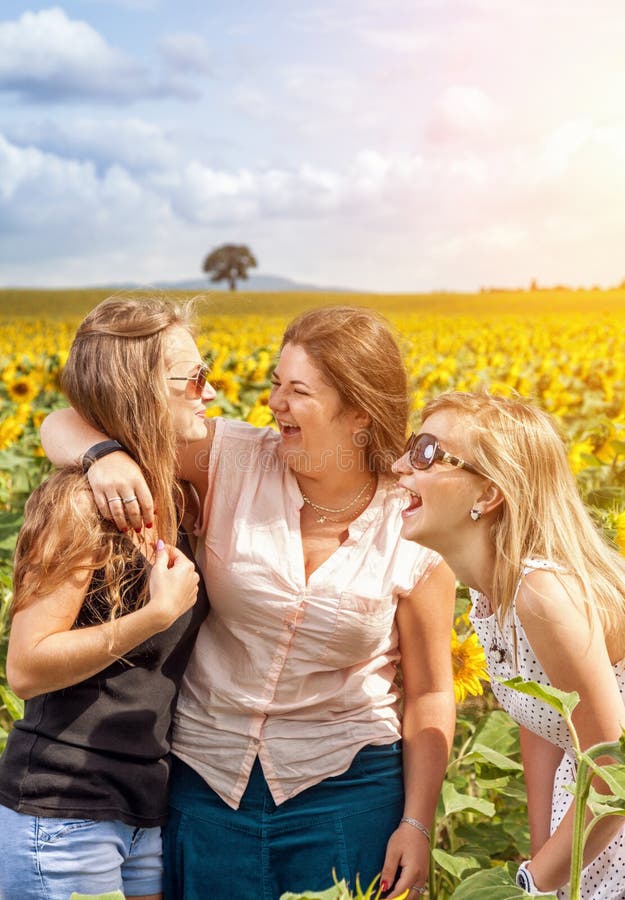 Group of Friends Having Fun Outdoors Stock Image - Image of field ...