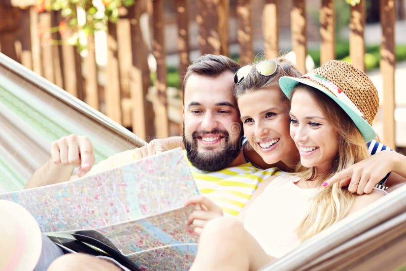 Group of Friends Having Fun Outdoors in Summer Stock Photo - Image of ...