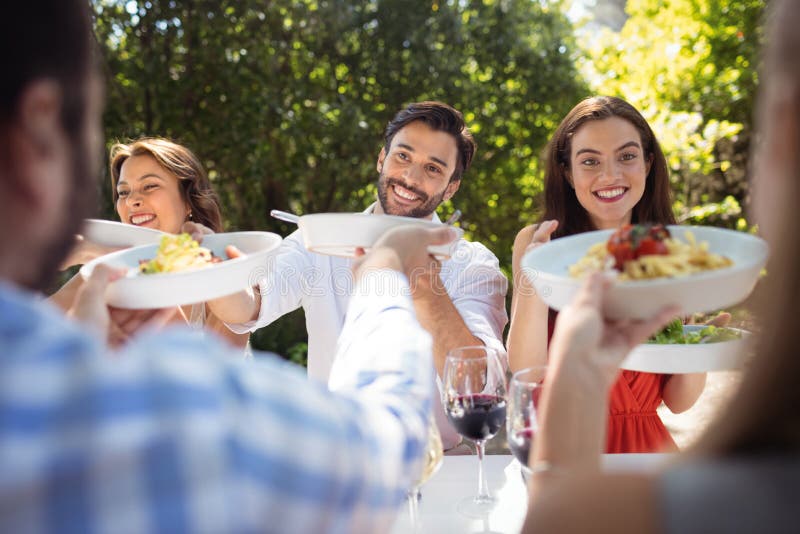 Group of Friends Having Lunch Stock Photo - Image of celebration ...