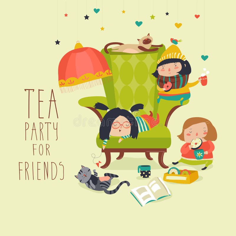 Party Tea Teens Stock Illustrations – 8 Party Tea Teens Stock ...