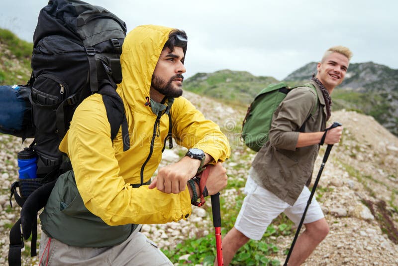 Group of Friends Hiking Together Outdoors Exploring the Wilderness and ...