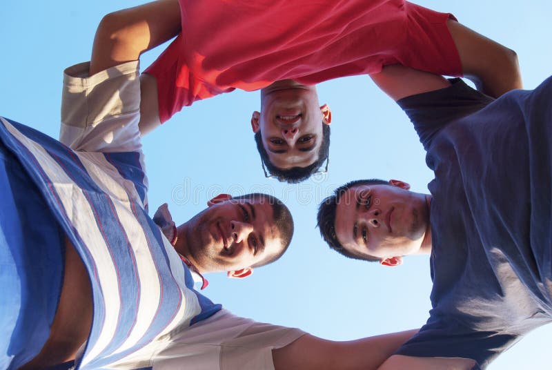 Group of Friends Huging Together and Have Fun Outdoor Stock Image ...