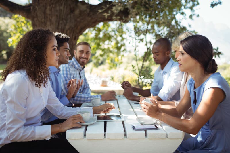 Group of Friends Interacting with Each Other Stock Image - Image of ...