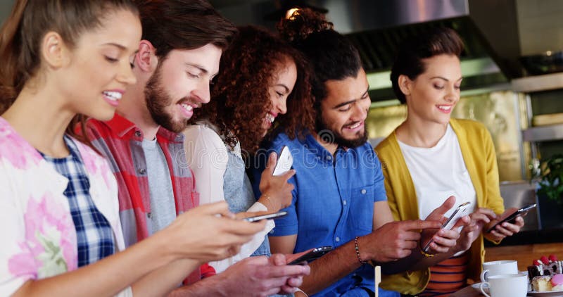 Friends Interacting with Each Other in Bar Stock Footage - Video of ...