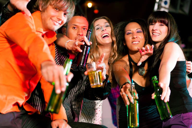 Group of Friends in Nightclub Stock Photo - Image of caucasian ...