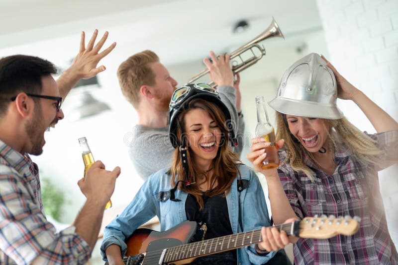 Group of Friends Relaxing, Having Fun and Hanging Out Together Stock ...