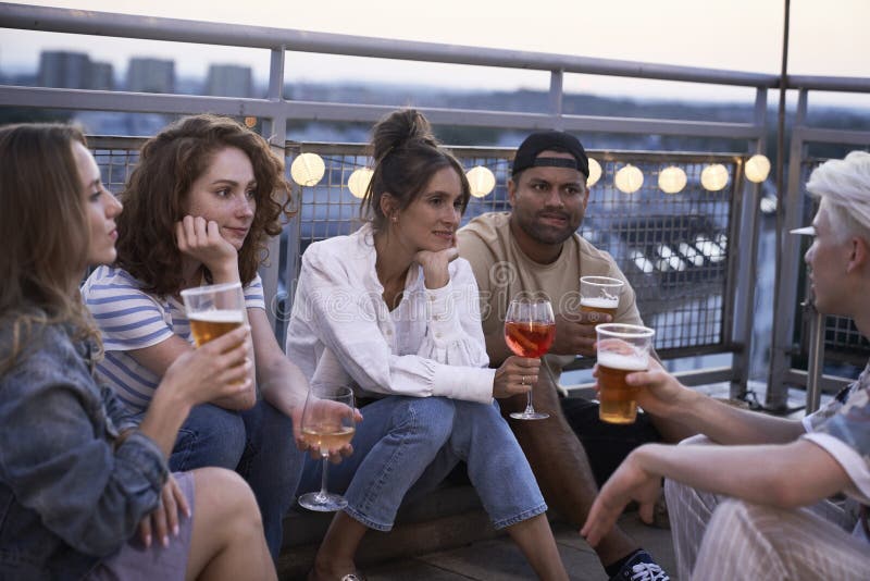Group of Friends Spending Time Together at the Party Stock Image ...