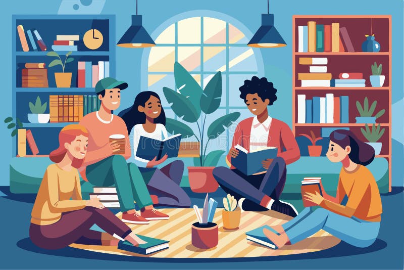 A Group of Friends Sit on the Floor, Engaging in Study Sessions and ...