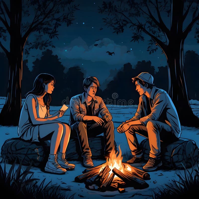 576 Group Sitting Around Campfire Stock Photos - Free & Royalty-Free ...