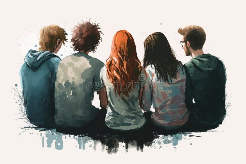 A Group of Friends Sitting in a Circle Discussing Their Problems ...