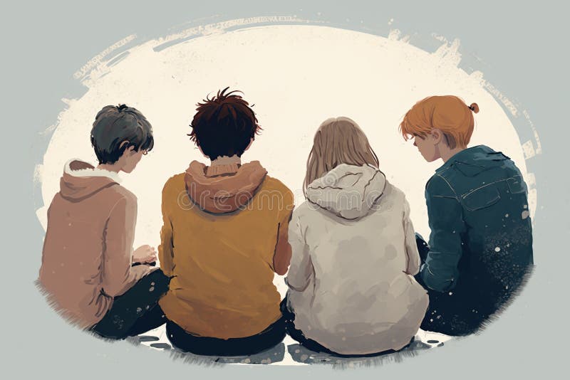 A Group of Friends Sitting in a Circle Discussing Their Problems ...