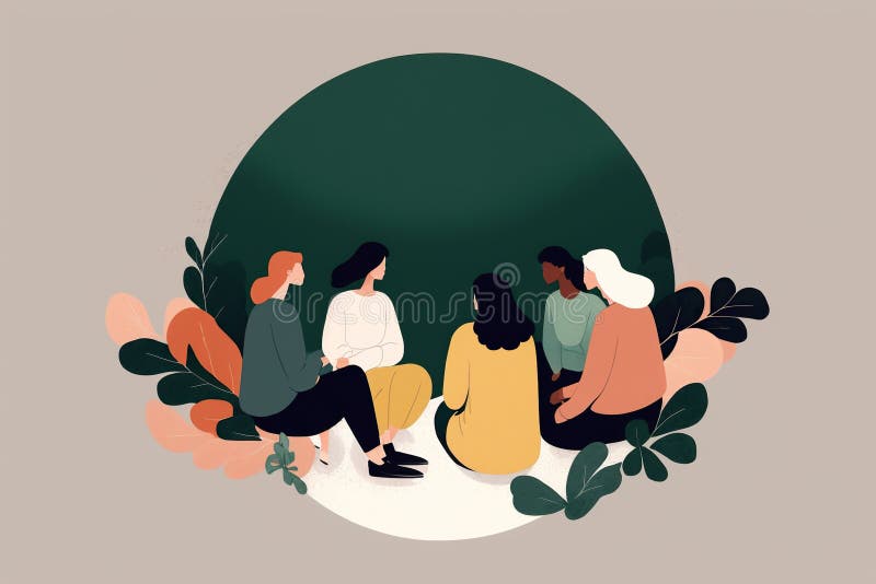 A Group of Friends Sitting in a Circle Discussing Their Problems ...