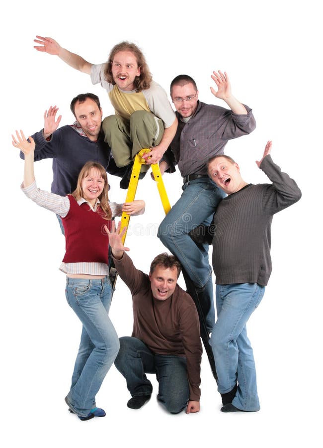 Group Of Friends On Step-ladder Picture. Image: 6579865