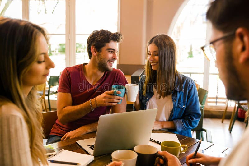 It`s always Fun Studying Together Stock Photo - Image of friendship ...