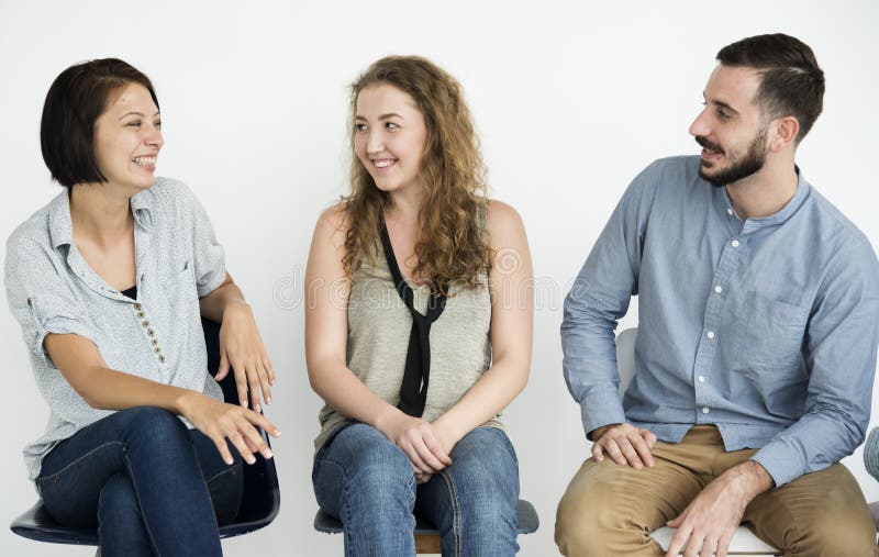 Group of Friends Talking Together Stock Image - Image of holiday, life ...