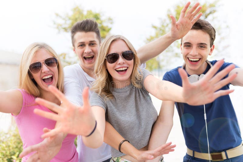 Group of friends stock photo. Image of teenagers, team - 77245778