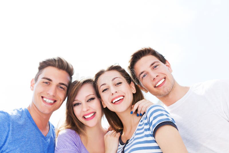 Five friends stock photo. Image of healthy, beauty, smile - 10782428
